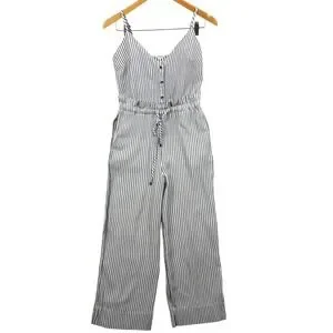 Splendid | Pants & Jumpsuits | Splendid Striped Wide Leg Crop Jumpsuit ...